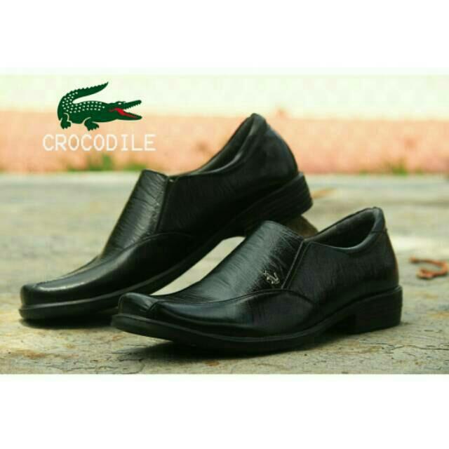 crocodile - Sepatu pria crocodile Pantofel Kulit Sapi hitam dinas kerja ...