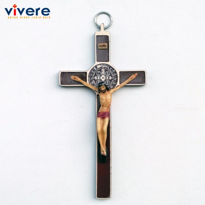 Salib Yesus Plus Medali St Benedictus 19 cm Warna | Lazada Indonesia