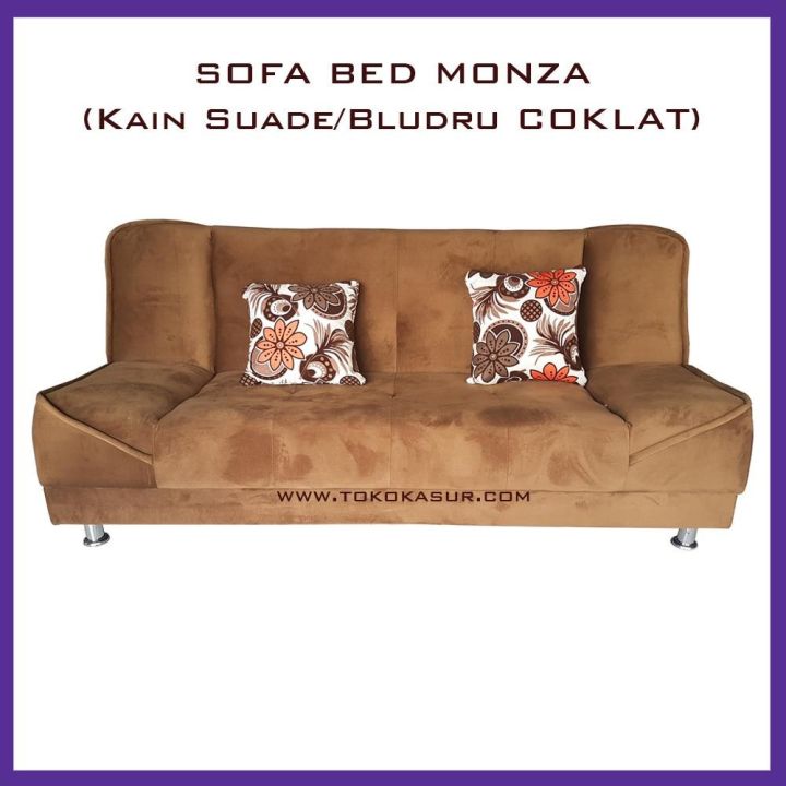 Sofa Bed Monza Coklat Kain | Lazada Indonesia