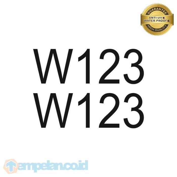 STIKER W123 FONT HITAM TEMPEL DALAM & LUAR | Lazada Indonesia