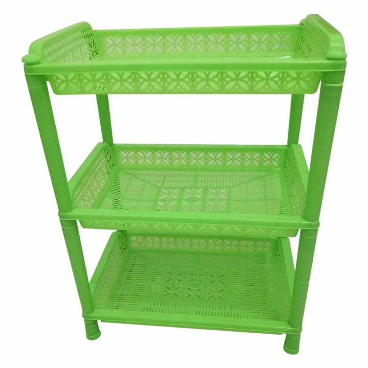 Multiplast Rak Plastik 3 Susun Rak Serbaguna Warna Hijau | Lazada Indonesia