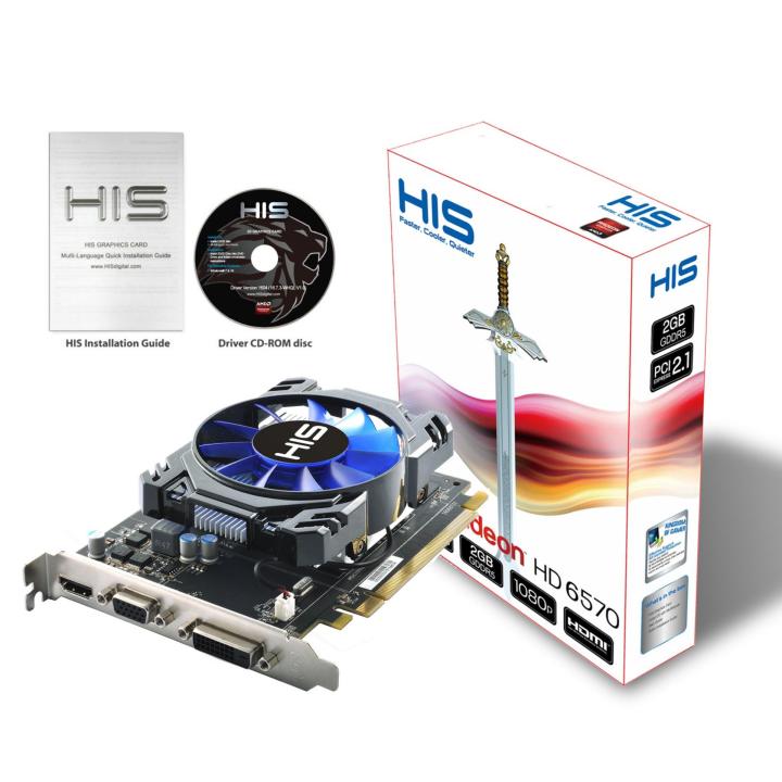 HIS HD 6570 VGA Card 2GB DDR5 128Bit Fan | Lazada Indonesia