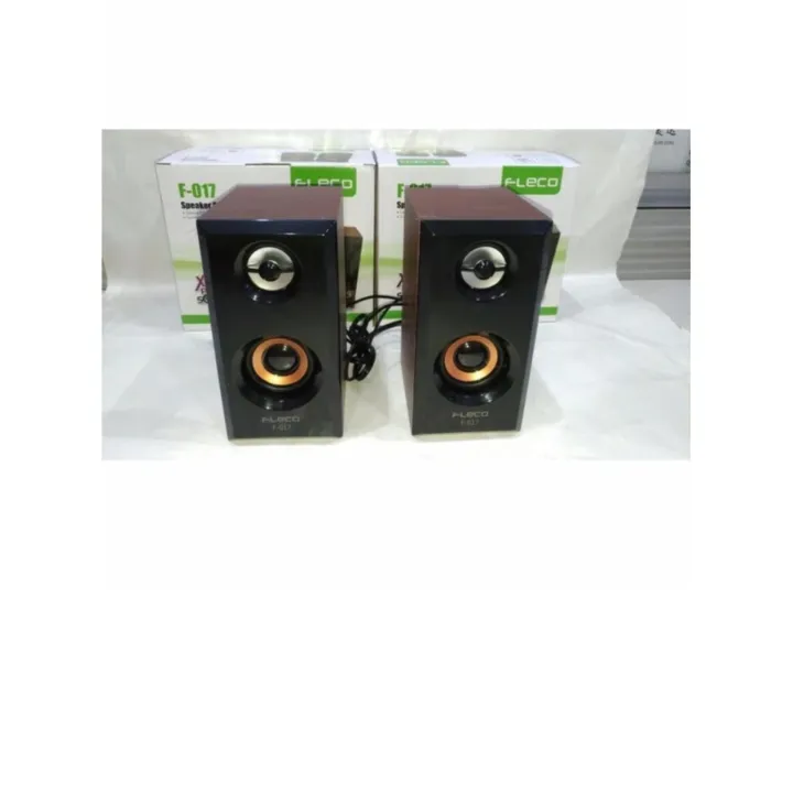 Fleco F-017 Wooden USB 2.0 Mini Speaker PC | Lazada Indonesia
