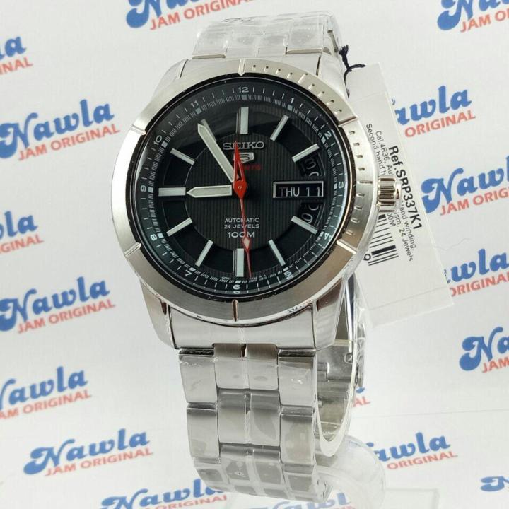 Seiko 5 Sports Mens SRP337K1 Automatic Black Dial - Jam Pria SRP337 ...