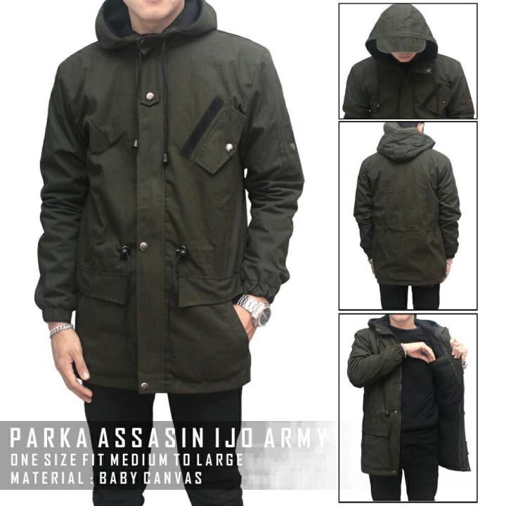 Jaket Parka Asasin Hijau BGSR Aerodinamis | Lazada Indonesia