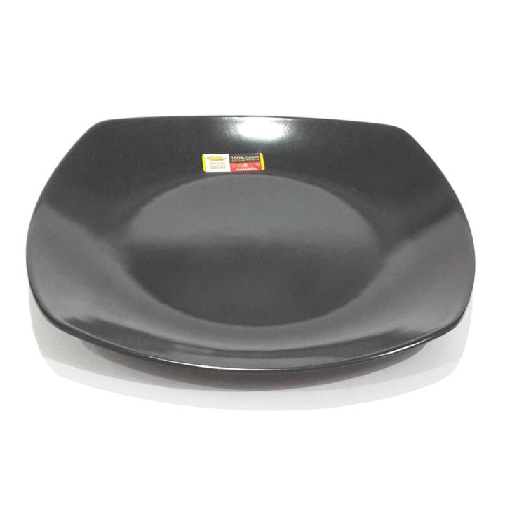 2 Buah P0510 Piring Melamin Kotak Ceper 10 inc Hitam Golden Dragon ...