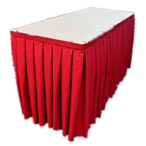 Table Skirting for table size 60W x 90L x 75H cm (red) | Lazada
