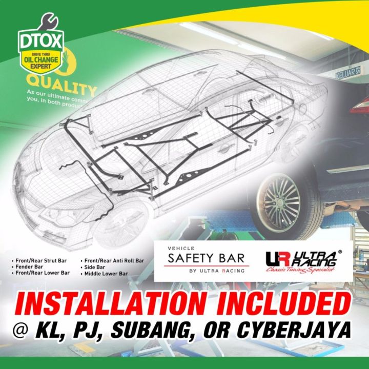 Ultra Racing Myvi (2011-2017) Full Set Ultra Racing Safety Bars (7 bar ...