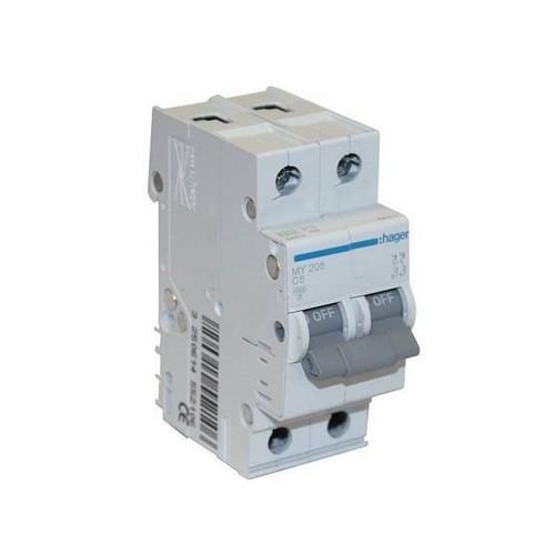 Hager My 20A 2P Mcb 4.5Ka | Lazada