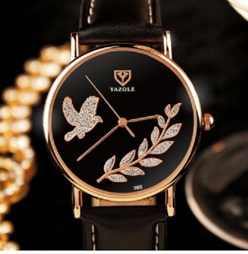 Yazole Ladies Brand Famous Wristwatch Quartz-Watch (All Black) | Lazada