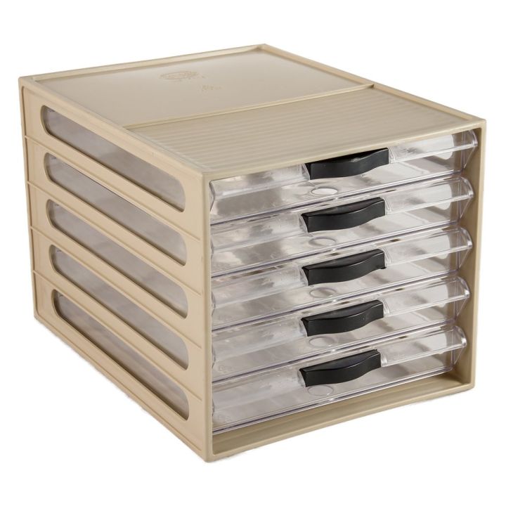 Drawer 5 Tier Office Drawer Multipurpose Documents Stationery Organizer ...