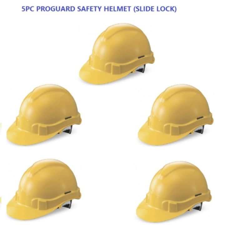 PROGUARD Industrial Safety Helmet 5PC(Yellow Colour) | Lazada