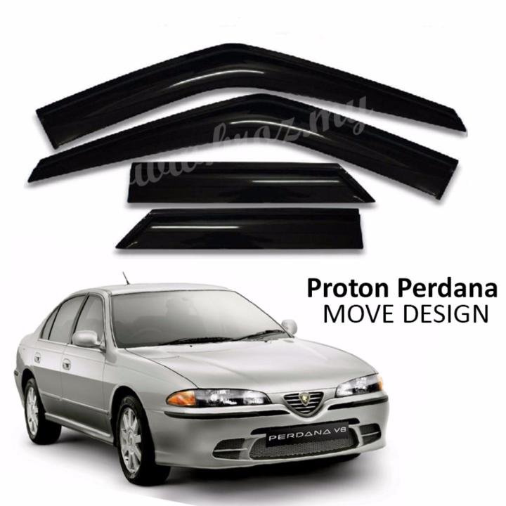 Air Press Window Door Visor Wind Deflector for Perdana - MOVE Design ...