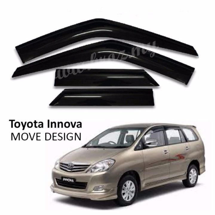 Air Press Window Door Visor Wind Deflector 10CM for Toyota Innova ...