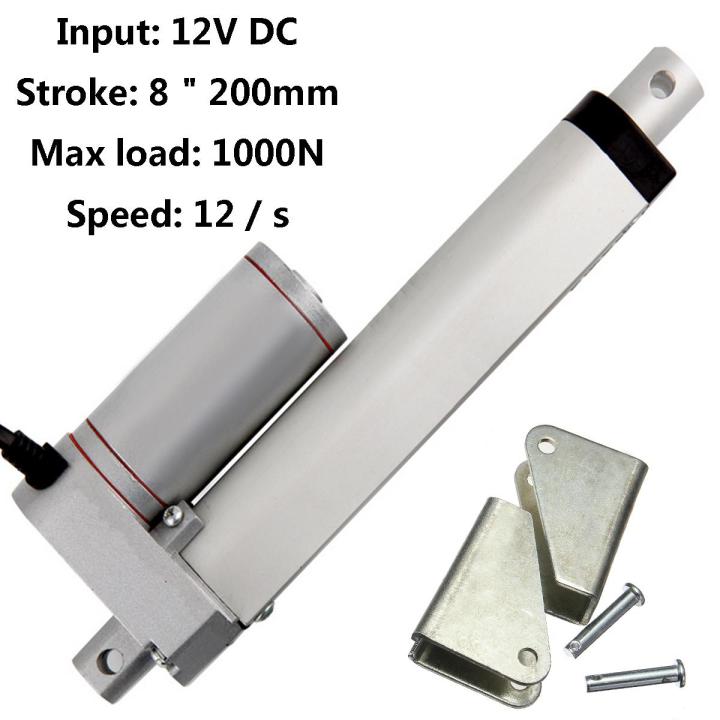 Heavy Duty 8" 225lb 200mm Electric Linear Actuator Stroke Motor Putter ...