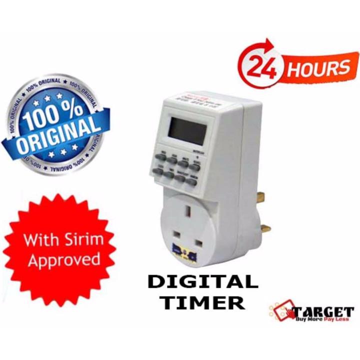 (SIRIM APPROVED) Electronic Digital Timer Socket Plug with LCD Display/Plag Soket Dengan Paparan ...