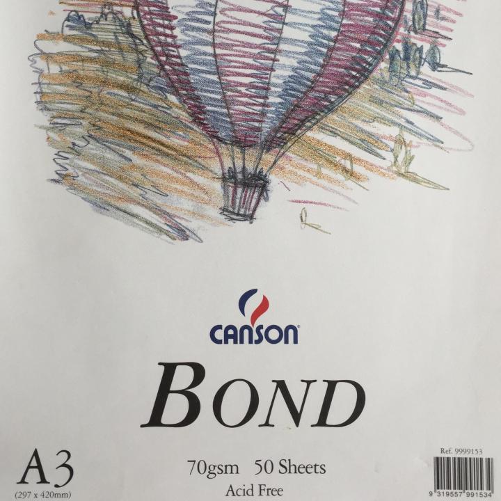 Canson A3 Bond Paper Pad 70gsm 50 sheets Pad | Lazada