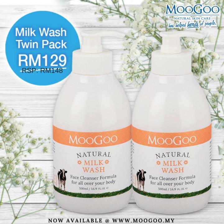 MooGoo Milk Wash 500ml x 2 (Exp: 03/2020) | Lazada