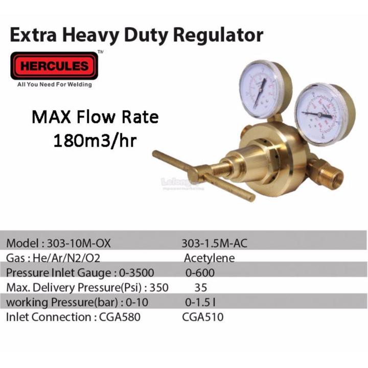 Hercules Gas Regulator Extra Heavy Duty Regulator Oxygen Acetylene | Lazada