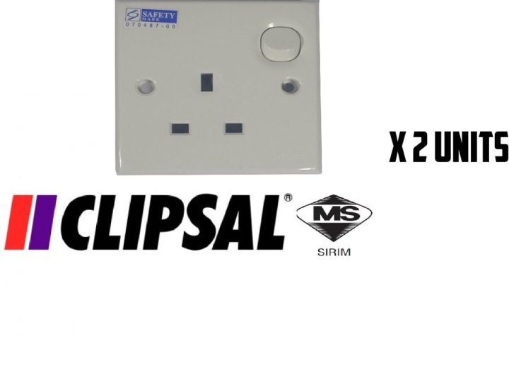 Clipsal E15R 1 GANG SWITCHED 13A (2 Units) | Lazada
