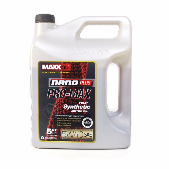 MAXXOIL (USA) NANO PLUS PRO-MAX FULLY SYNTHETIC 5W40 API SN ENGINE OIL ...