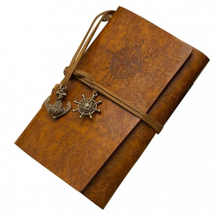 Classic Retro Vintage Leather Pirate Bound Blank Pages Notebook Journal ...