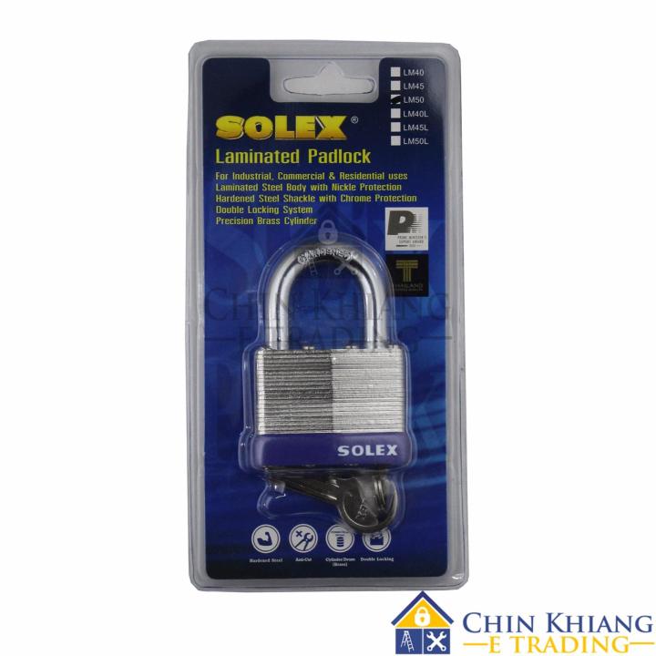 Solex LM50 Laminated Padlock 50mm | Lazada