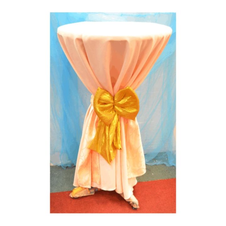 Table Cover with Gold Ribbon for Cocktail table diameter 60cm | Lazada