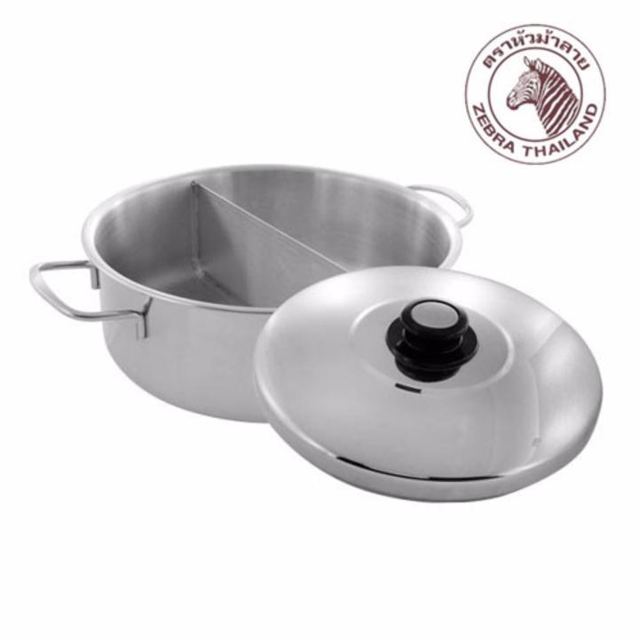 100% Original Thailand Zebra Stainless Steel 30cm Shabu Pot With Lid-2 ...