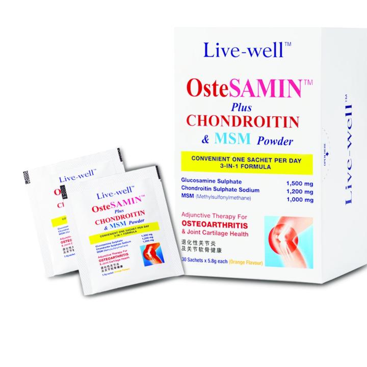 Live-well OsteSAMIN Plus CHONDROITIN & MSM Powder | Lazada