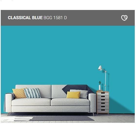 Nippon Paint Satin Glo Premium 1 Color - CLASSICAL BLUEBGG 1581 D - 1L ...