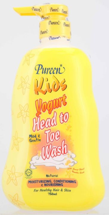 Pureen Kids Yogurt Natural Head To Toe Wash 750Ml | Lazada