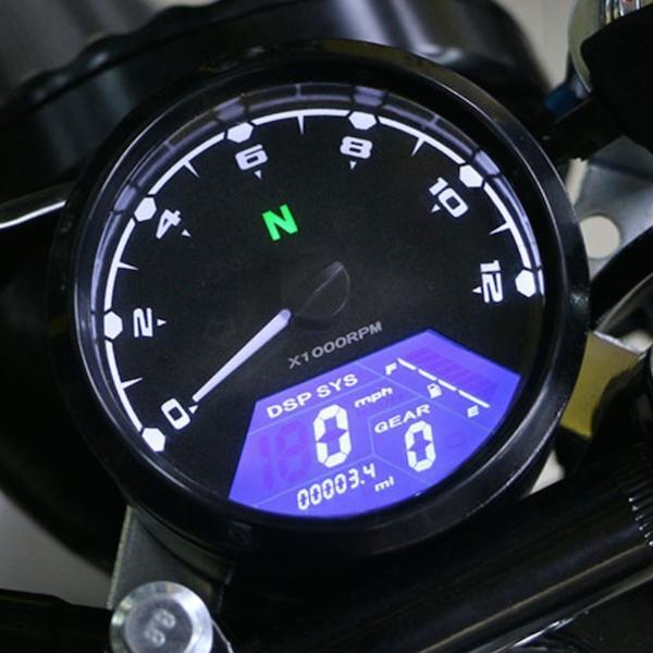 Custom Bike Digital Speedo Meter KMH RPM For Cafe Racer Tracker Chopper ...