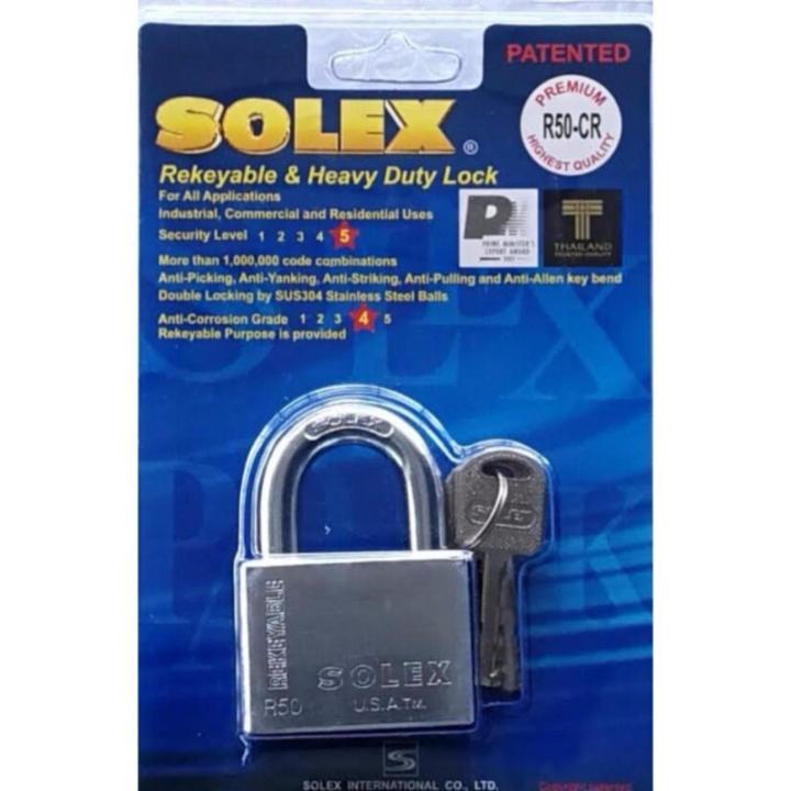 Solex R40-CR Rekeyable & Heavy Duty PadLock | Lazada