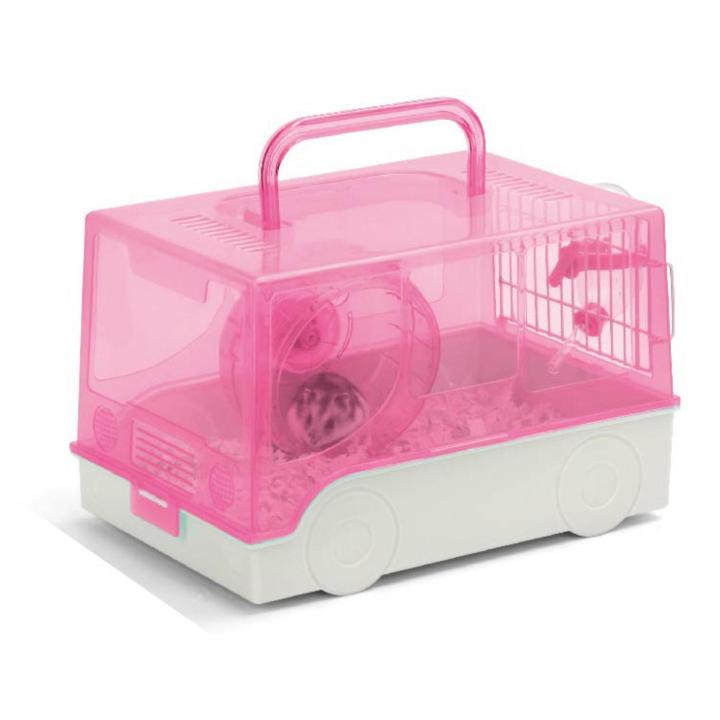 Hamster Deluxe Mini Bus Carrier Cage Pink | Lazada