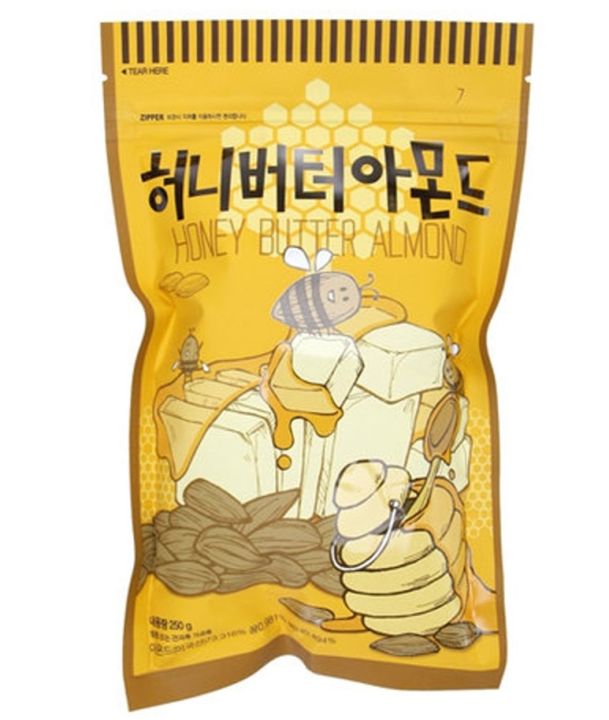 TOM'S Almonds Honey Butter Seasoned Nuts Korean snacks Sweet flavor ...
