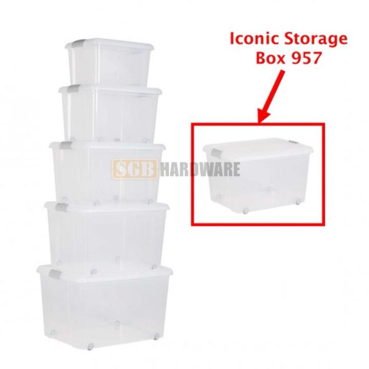 Felton - Iconic Storage Box With Wheel (FSB-957) - Clear * | Lazada