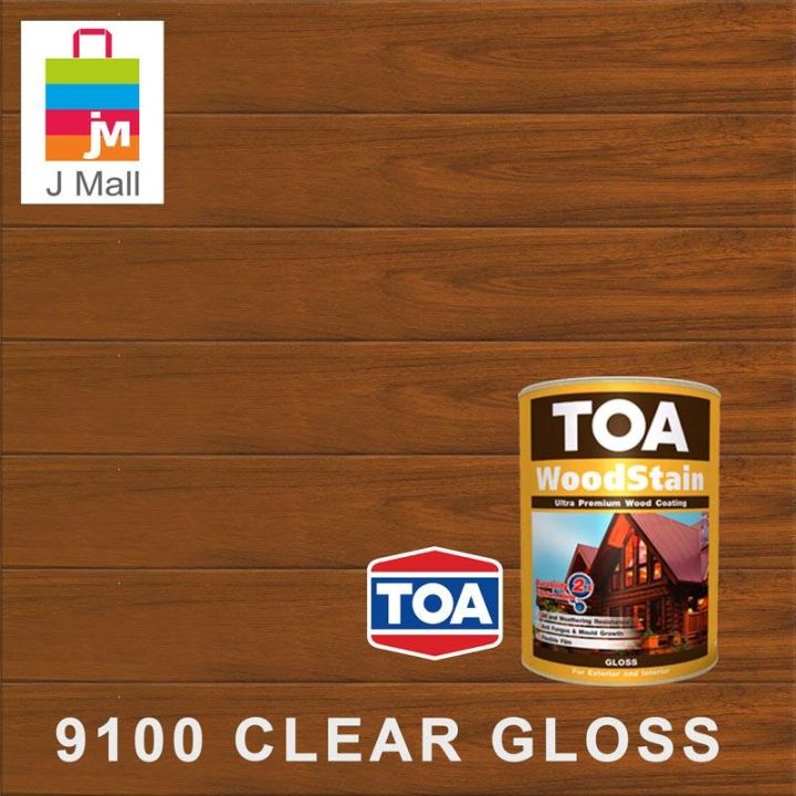 TOA Woodstain Interior & Exterior Wood Paint 9100 Clear Gloss | Lazada