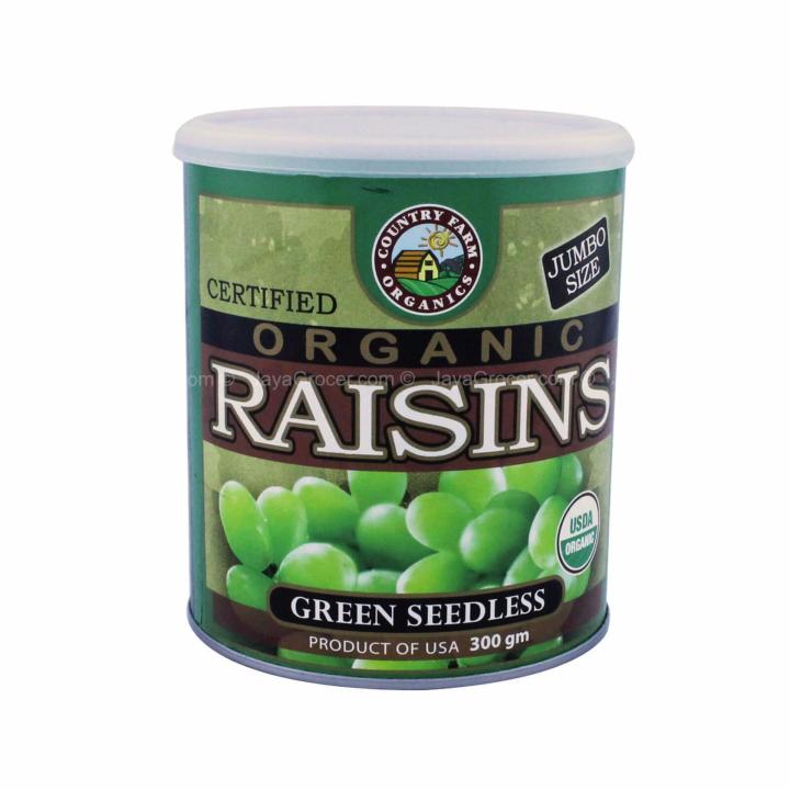 Country Farm Certified Organic Raisin Green Seedless 300G | Lazada