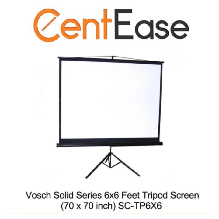 Vosch Solid Series 6x6 Feet Tripod Screen (70 By 70 Inch) | Lazada
