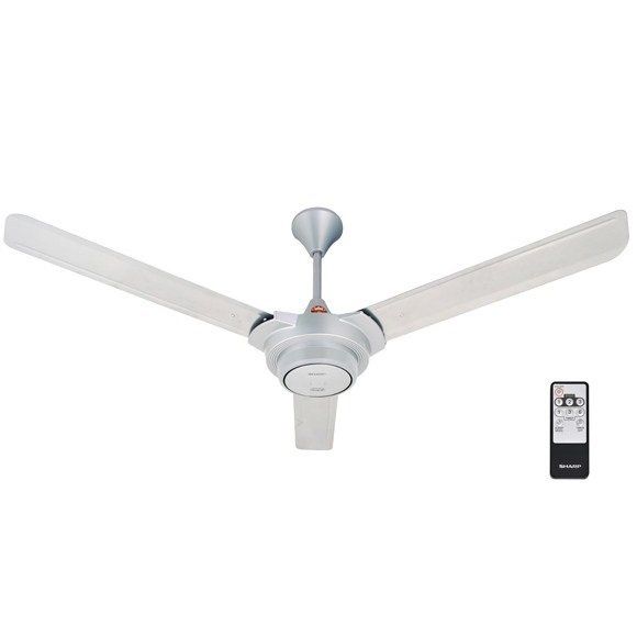 Sharp Ceiling Fan With Remote Control (Silver) | Lazada