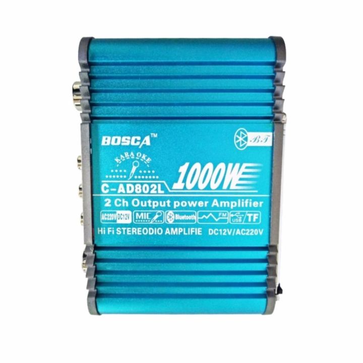 Bosca 1000W C-AD802L 2 Channel Output Power Amplifier with Bluetooth ...
