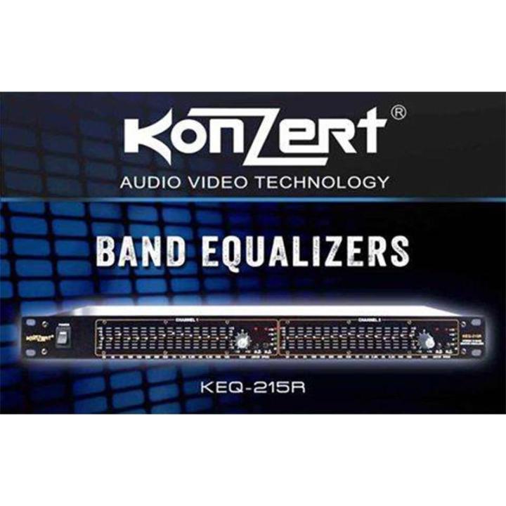 2023 Konzert KEQ-215R Stereo Dual Channel 15 Band Graphic Equalizer ...