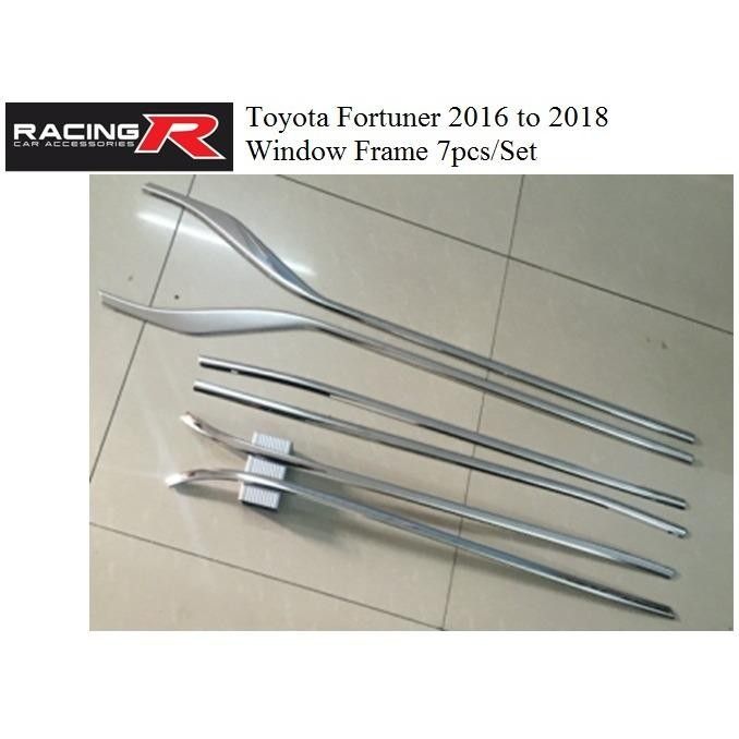 Toyota Fortuner 2016 to 2025 Window Frame Trims Chrome 2016 2017 2018 ...