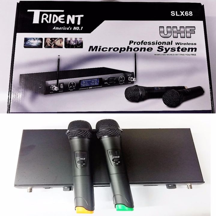 Trident SLX-68 Heavy Duty Wireless Microphone (Black) Set of 2 | Lazada PH