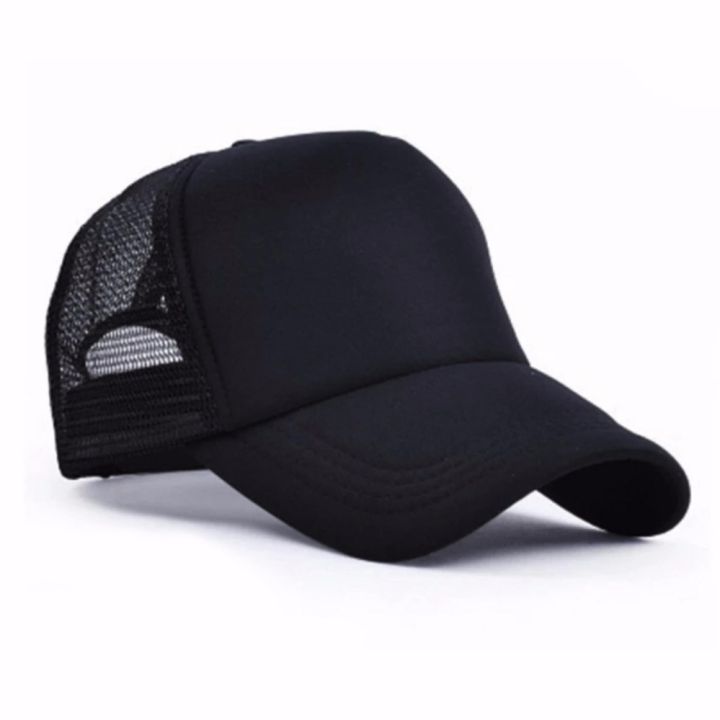 Ever Fashion Plain Trucker Mesh Net Baseball Cap Black | Lazada PH