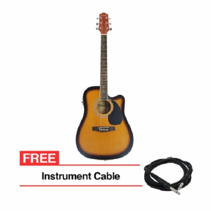 Fernando DG-200Ce Steel-String Acoustic Guitar with Pickup and Tuner ...