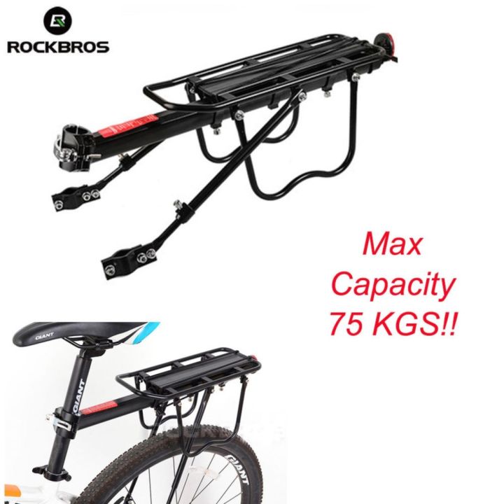 Rockbros Bike Reflective Rear Rack Carry Carrier Seatpost Mount Quick ...