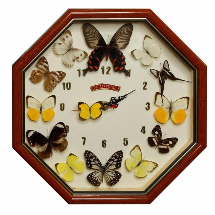 Philippine Octagon Butterfly Wall Clock Handicraft Souvenir | Lazada PH