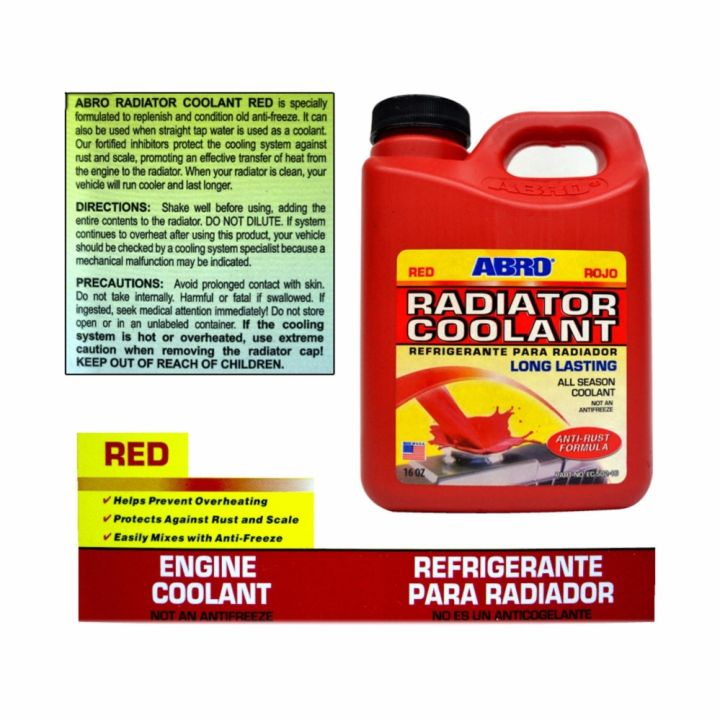 Concorde Abro Red Radiator Coolant Anti-rust 16 oz. | Lazada PH